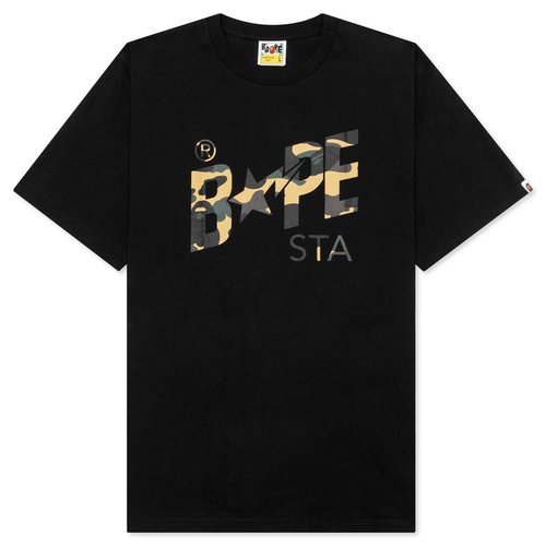 1st Camo A Bathing Ape STA Tee 'Black/Yellow' - 001TEK801014M-BKD ...