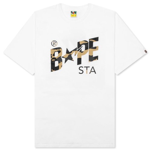 1st Camo A Bathing Ape STA Tee 'White/Yellow' - 001TEK801014M-WHD ...