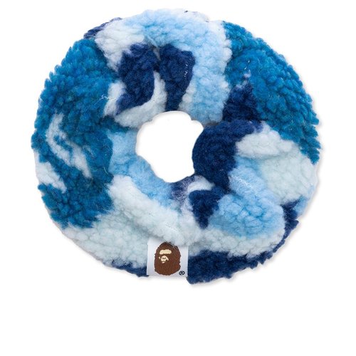 A Bathing Ape Abc Camo Boa Scrunchie 'Blue' - 001GDK802006L-BLU | Solesense