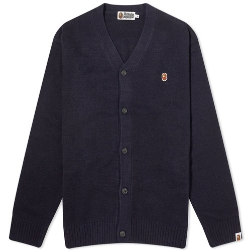 A Bathing Ape Ape Head One Point Cardigan 'Navy' - 001KNJ801008M-NVY ...