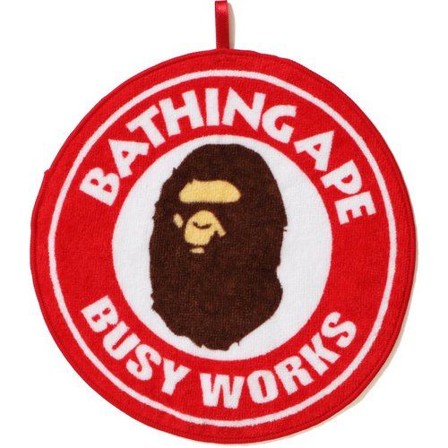 A Bathing Ape Busy Works Hand Towel 'Red' | Solesense