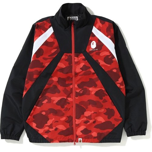 A Bathing Ape Camo Block Jacket 'Red' | Solesense