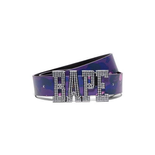 A Bathing Ape Color Camo BAPE Leather Belt 'Purple' - 001BTK301001MPUR ...