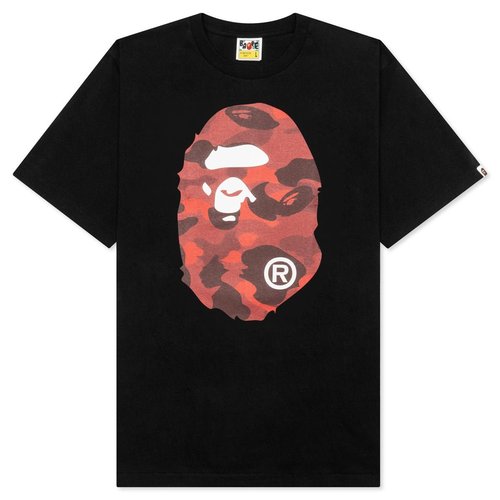 A Bathing Ape Color Camo Big Ape Head Tee 'Black/Red' - 001TEK301018M ...