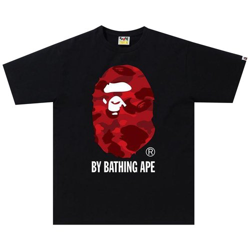 A Bathing Ape Color Camo By Bathing Tee 'Black/Red' - 1G30-110-068 ...