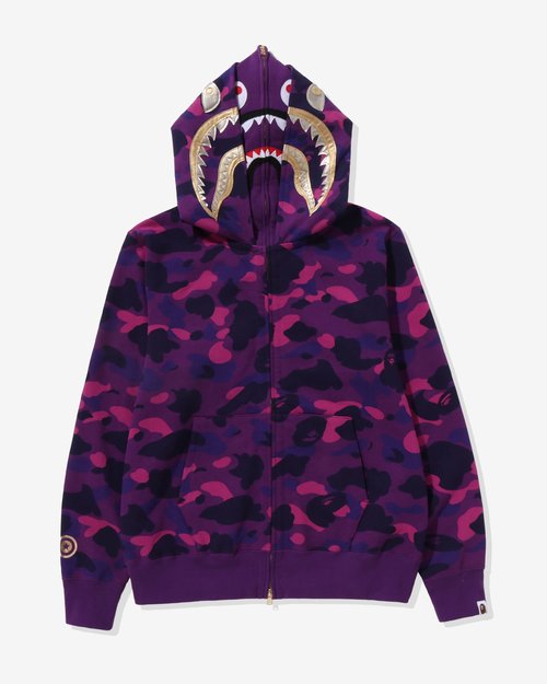 A Bathing Ape Color Camo Double Shark Full Zip Hoodie - 1K30-115-001-S | Solesense
