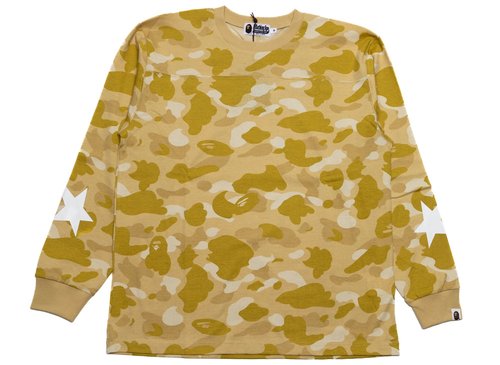 A Bathing Ape Color Camo L/S Tee in xld 'Navy' - 001LTK301007M | Solesense