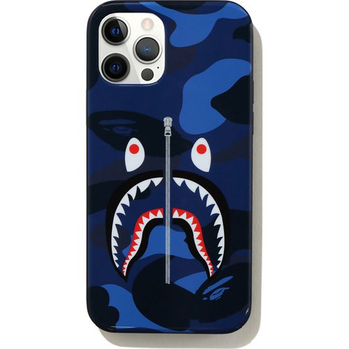 A Bathing Ape Camo Shark iPhone 12/12 Pro Case 'Navy Blue' | Solesense