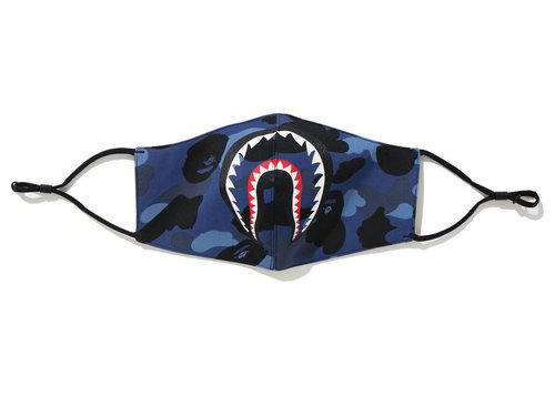 A Bathing Ape Camo Shark Mask SS21 'Navy Blue' | Solesense