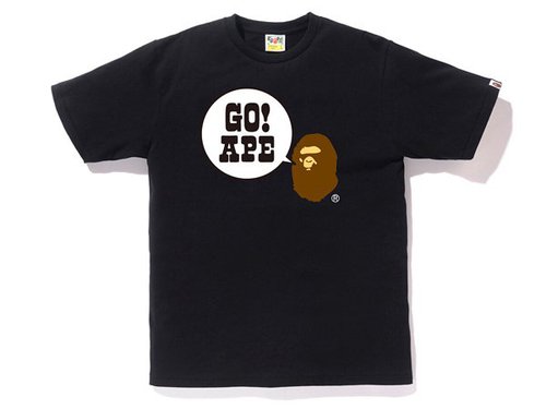 A Bathing Ape Go Ape Tee Shirt 'Black' | Solesense