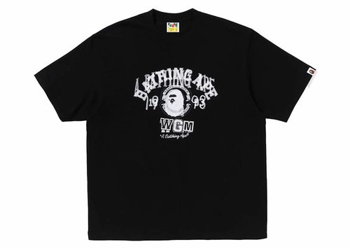 A Bathing Ape Layered College Relaxed Fit Tee Shirt 'Black' | Solesense