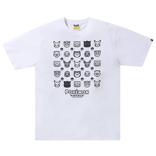 A Bathing Ape Milo x Pokemon Monotone Tee #4 'White' - 2G73-110-913 ...