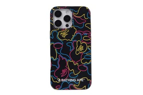 A Bathing Ape Neon Camo iPhone 16 Pro Max Case 'Black' | Solesense