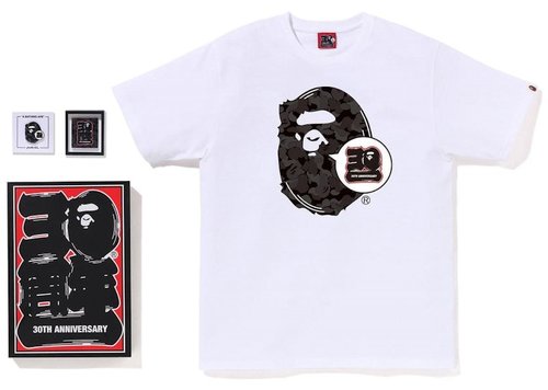 A Bathing Ape Store Aoyama A Bathing Ape 30th Anniversary Ape Head Tee ...