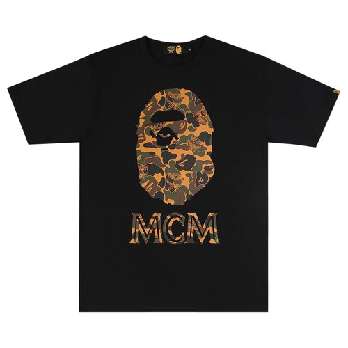 A Bathing Ape x MCM Camo Ape Head T-Shirt | Size S 'Black ...