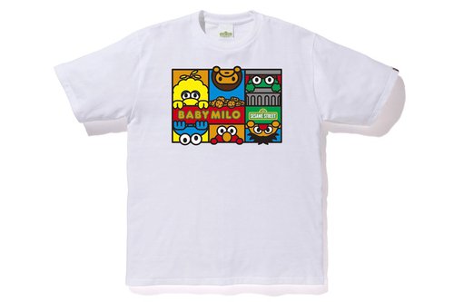 A Bathing Ape x Sesame Street Characters Tee Shirt #2 'White' | Solesense
