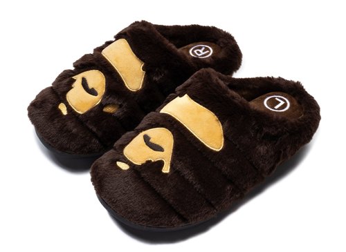 A Bathing Ape SUBU Edition Ape Head Puffer Slippers 'Black ...