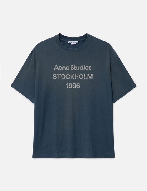 Acne Studios Logo T-shirt Relaxed Fit 'Deep Blue' | Solesense