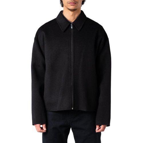 Acne Studios Point-Collar Wool Zipper Jacket 'Black' - B90699-BLACK ...