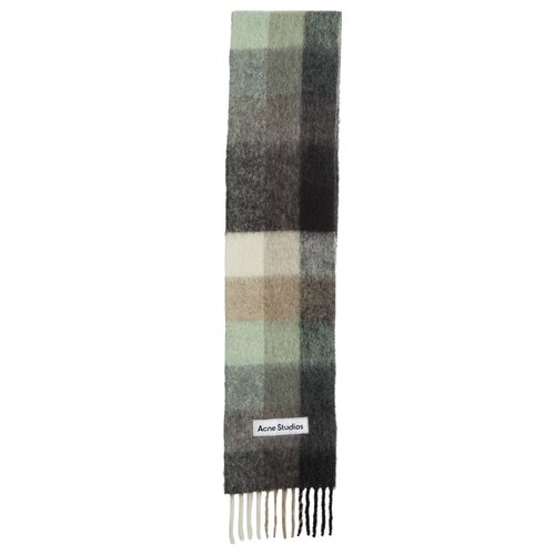 Acne Studios Vally Check Scarf 'Green/Grey/Black' - CA0084-BO8 | Solesense