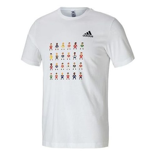 adidas 8-Bit Tee Ball Printing Sports 'White' - GL2001 | Solesense