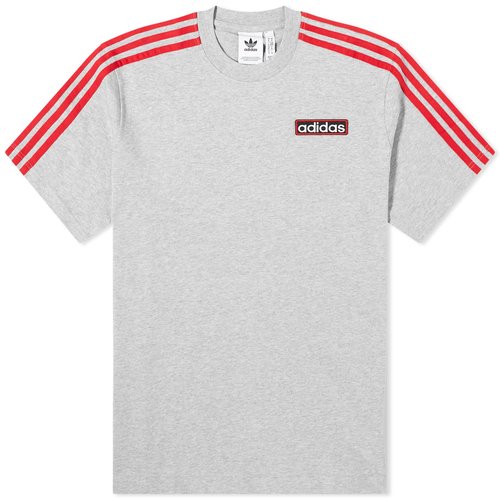 adidas Adibreak T-shirt 'Medium Grey Heather/Better Scarlet' - IR7995 ...