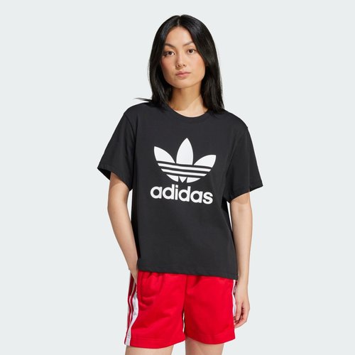 adidas Adicolor Trefoil Boxy Tee 'Black' - IU2422 | Solesense