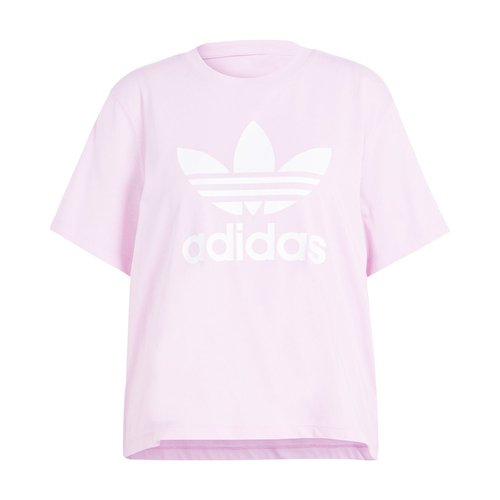 adidas Adicolor Trefoil Boxy Tee 'Pink White' - IN2492 | Solesense