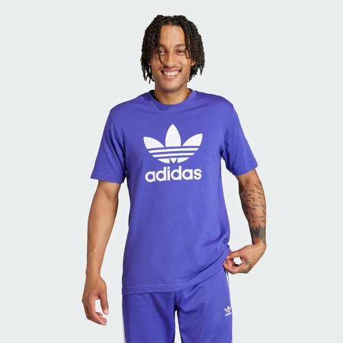 adidas Adicolor Trefoil Tee 'Purple White' - IR7982 | Solesense