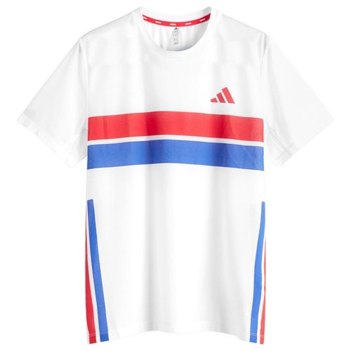 adidas Adizero Retro Running Tee 'White Blue Red' - JD7315 | Solesense