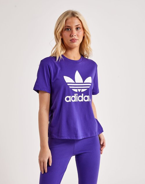 adidas Boxy Trefoil Tee 'Purple' - IN2494 | Solesense