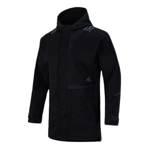 adidas Cargo Pocket Sports Hooded Jacket Black 'Multi-Color' - H40227 | Solesense