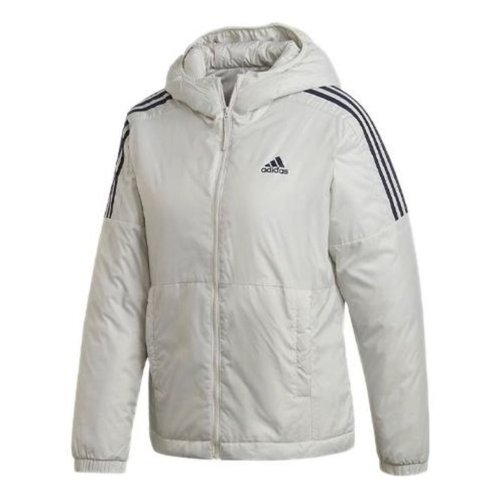 adidas Essentials Thermal Hooded Jacket Asia Sizing 'Grey' - GH4600 ...
