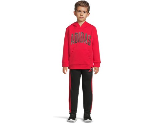 adidas Graphic Fleece Pullover Joggers Set Workout 'Pure Ruby ...