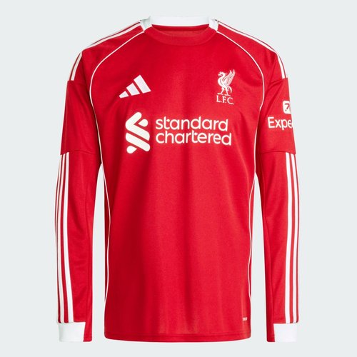 adidas Liverpool FC 25/26 Home Jersey Longsleeve 'Strawberry Red/Soccr ...