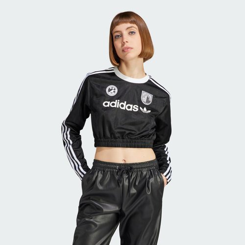 adidas Long Sleeve Crop Tee 'Black' - IR9802 | Solesense