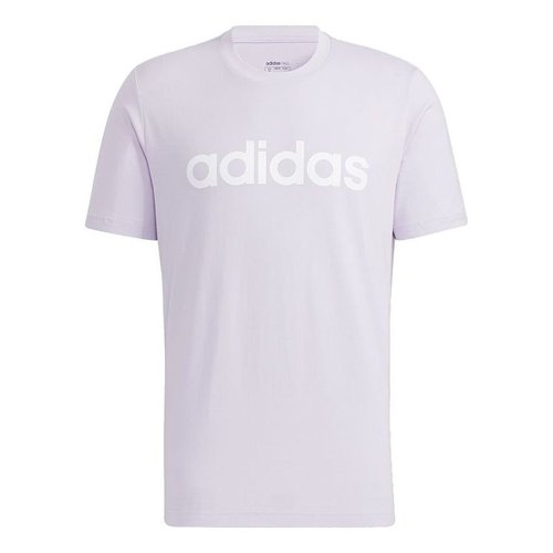 adidas neo Ce Logo Tee Logo Printing Sports Round Neck Short Sleeve T-Shirt 'Light Purple ...