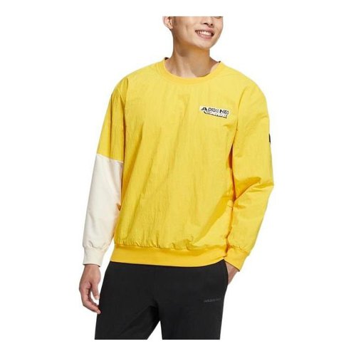 adidas neoblock Loose Alphabet Round Neck Long Sleeves Yellow 'Multi-Color' - HD4637 | Solesense