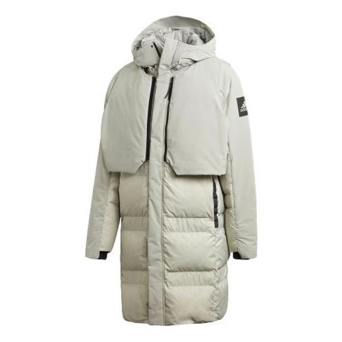 adidas Outdoor Sports waterproof Reversible Down Jacket Gray 'Goldgray ...