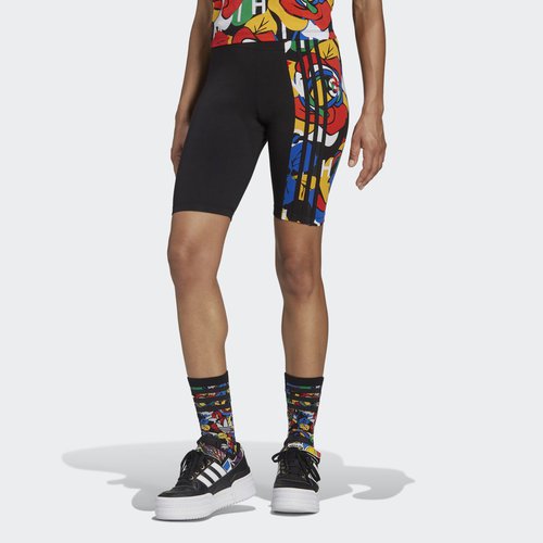 adidas Rich Mnisi Short Tights 'Black/Multicolor' - HC4472 | Solesense