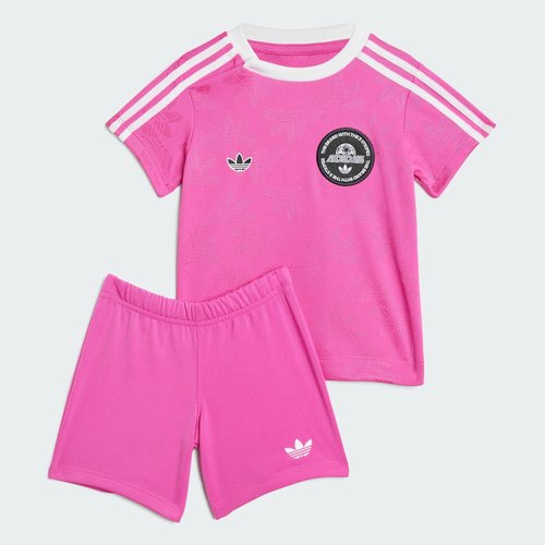 adidas Short Tee Set 'Semi Lucid Fuchsia' - JY2784 | Solesense