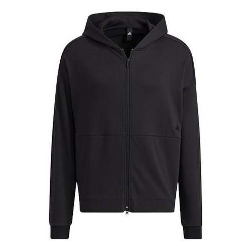 adidas Sports Hooded Zipper Jacket Black - HD0079 | Solesense