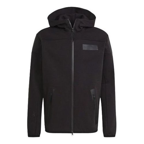 adidas Sports Stylish Hooded Jacket 'Black' - H31037 | Solesense