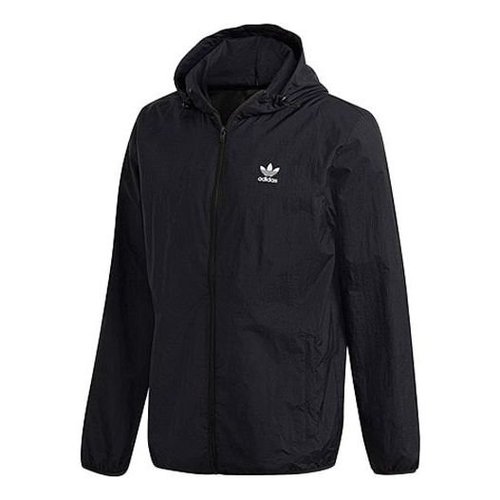adidas Sports windbreaker Hooded Jacket 'Black' - GD2553 | Solesense