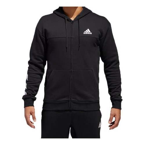 adidas SPT Full Zip Basketball Sports Hooded Jacket 'Black' - DM7564 | Solesense