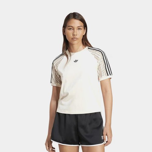 adidas Summer Glow Cali 3 Stripes Short Sleeve Shirt 'Beige' - KC0770 ...