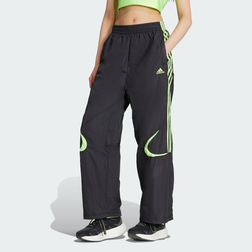 adidas Teamgeist Adicolor Oversized Track Pants 'Black Signal Green ...