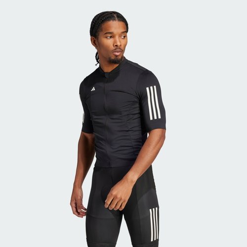 adidas Tempo 3-Stripes Cycling Jersey 'Black' - JD7177 | Solesense