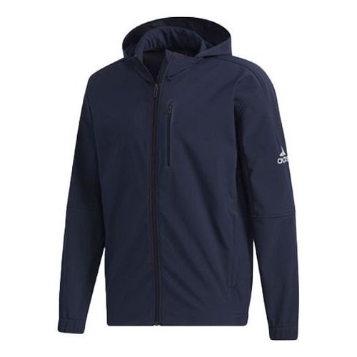 adidas Training Sports Hooded Jacket Navy 'Blue' - GE0425 | Solesense
