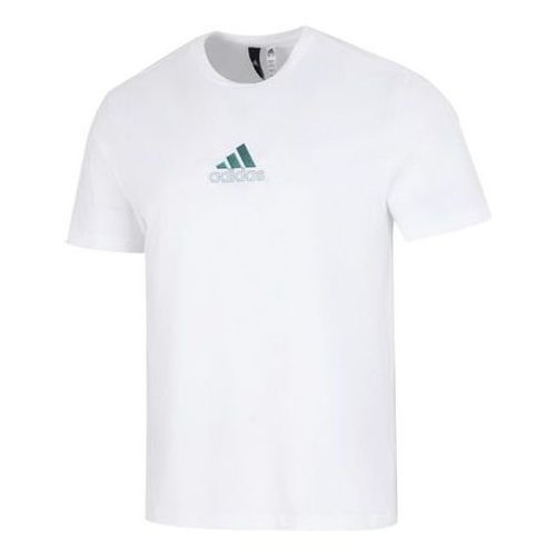 adidas U JF SS Tee 2 Logo Athleisure Casual Sports Round Neck Short Sleeve White T-Shirt ...